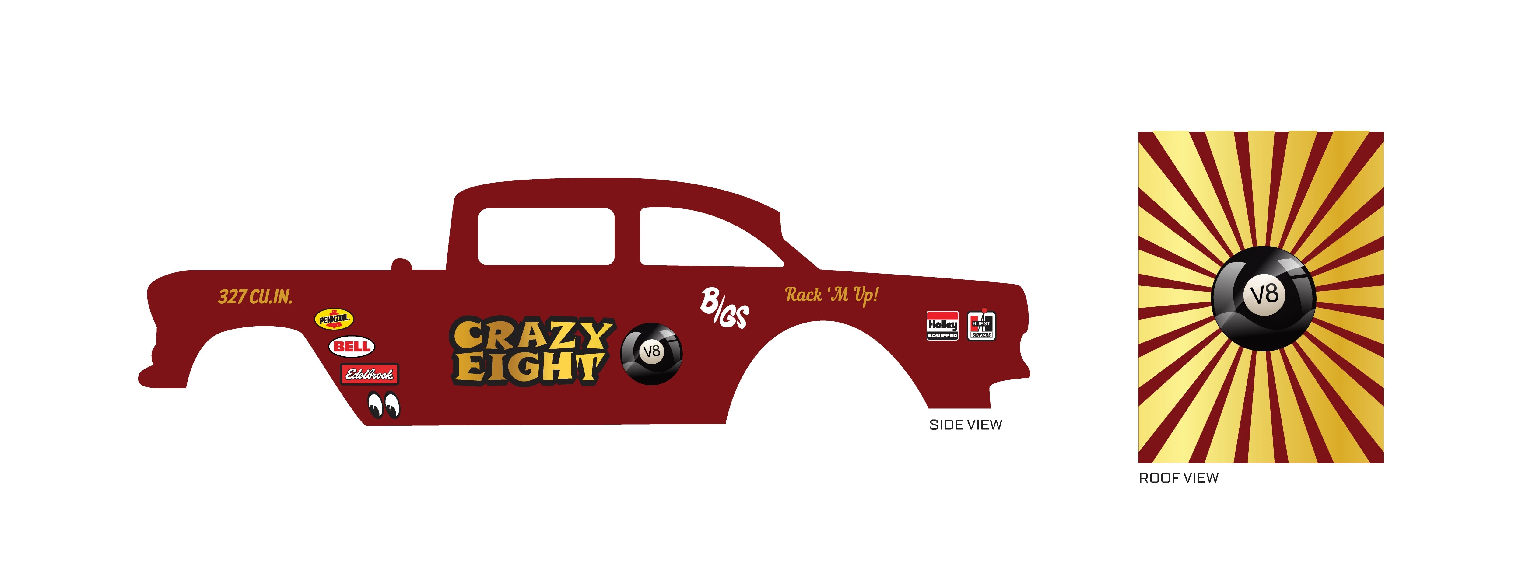Crazy Eight model Car Decals – Diecast Car Sales