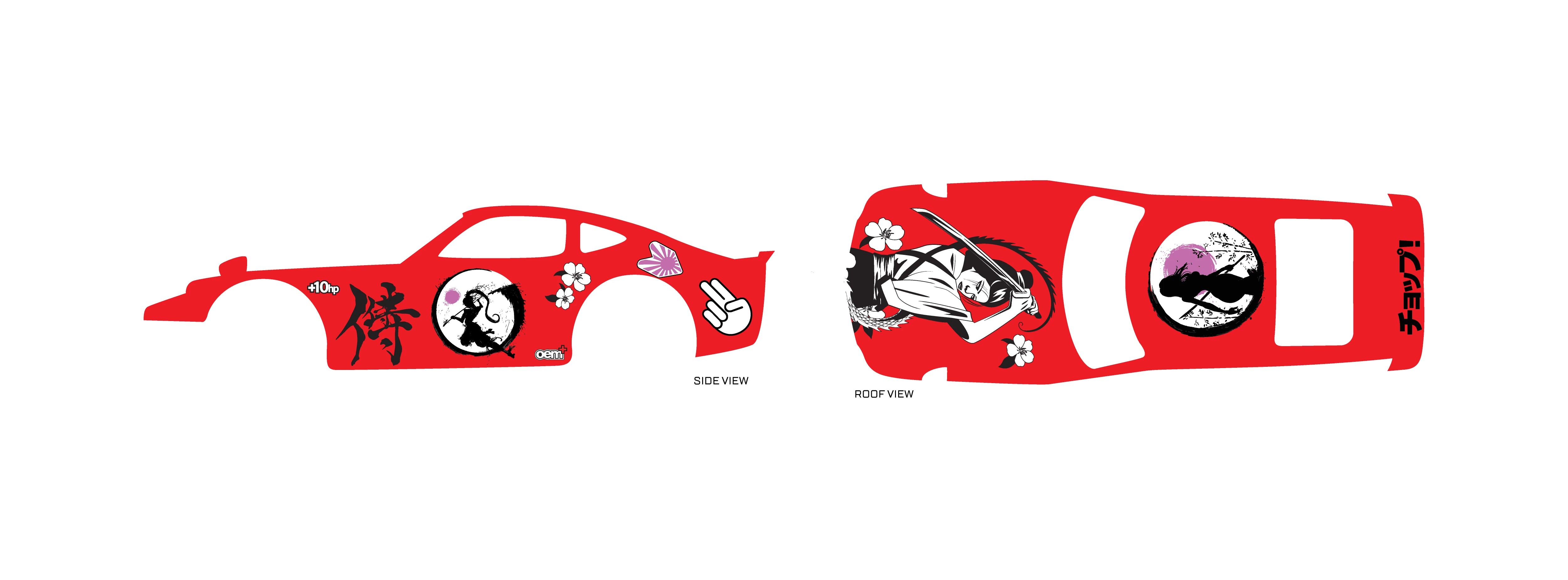 Lady Samurai 05 Toy Car Sticker Design – Diecast Car Sales