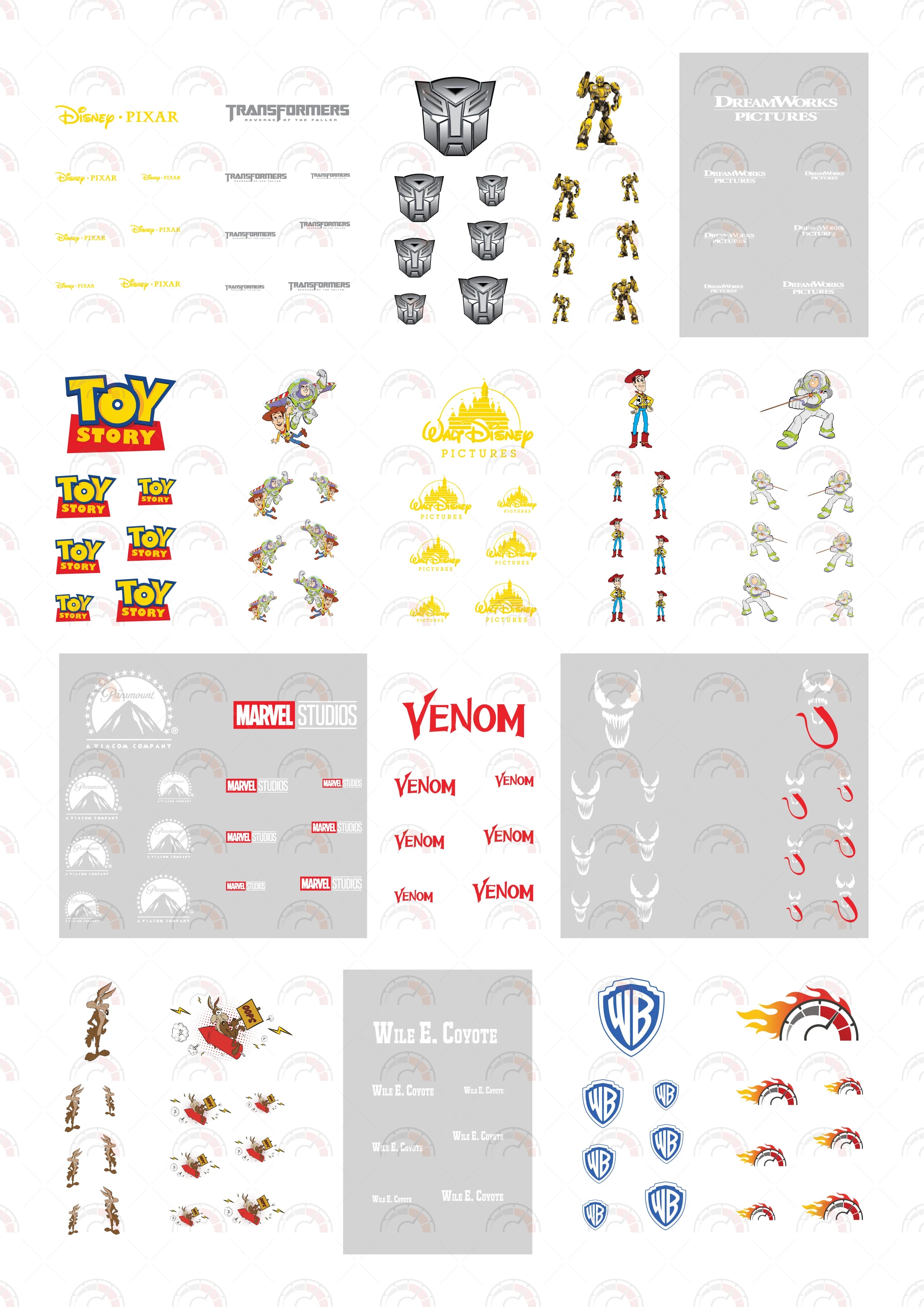 Transformers model car stickers sheet – Diecast Car Sales