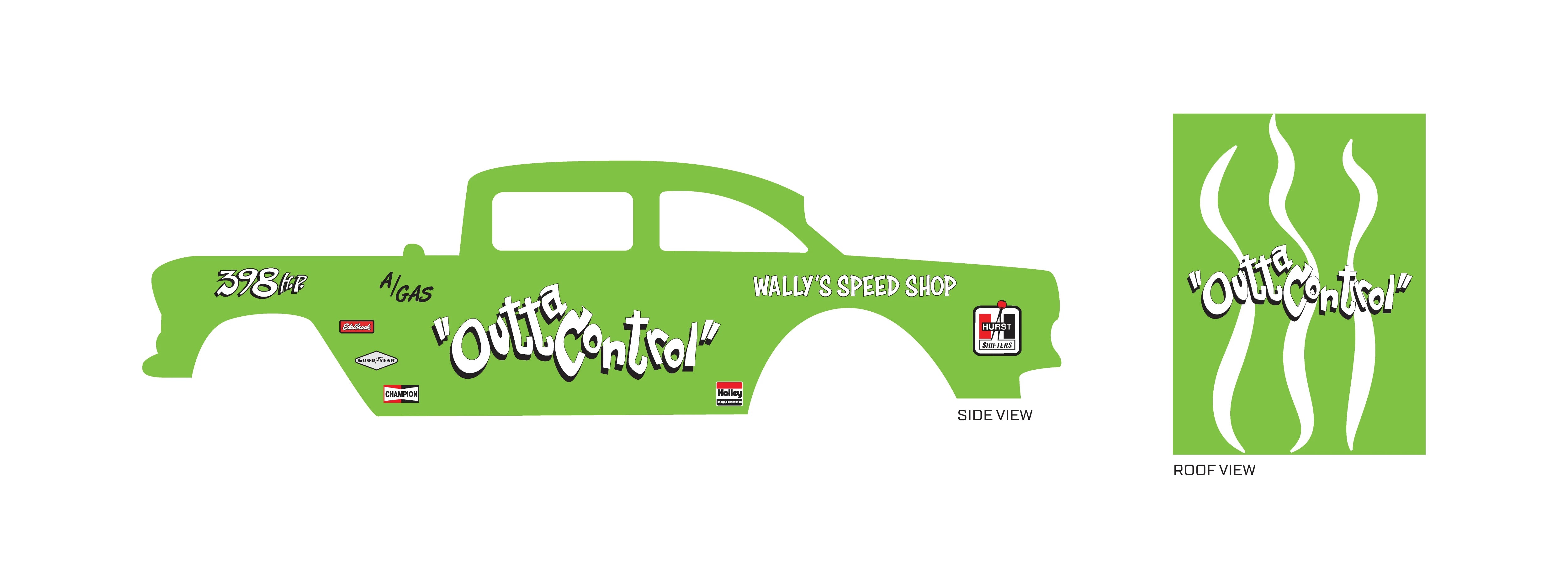 Outta Control Toy car Decals – Diecast Car Sales