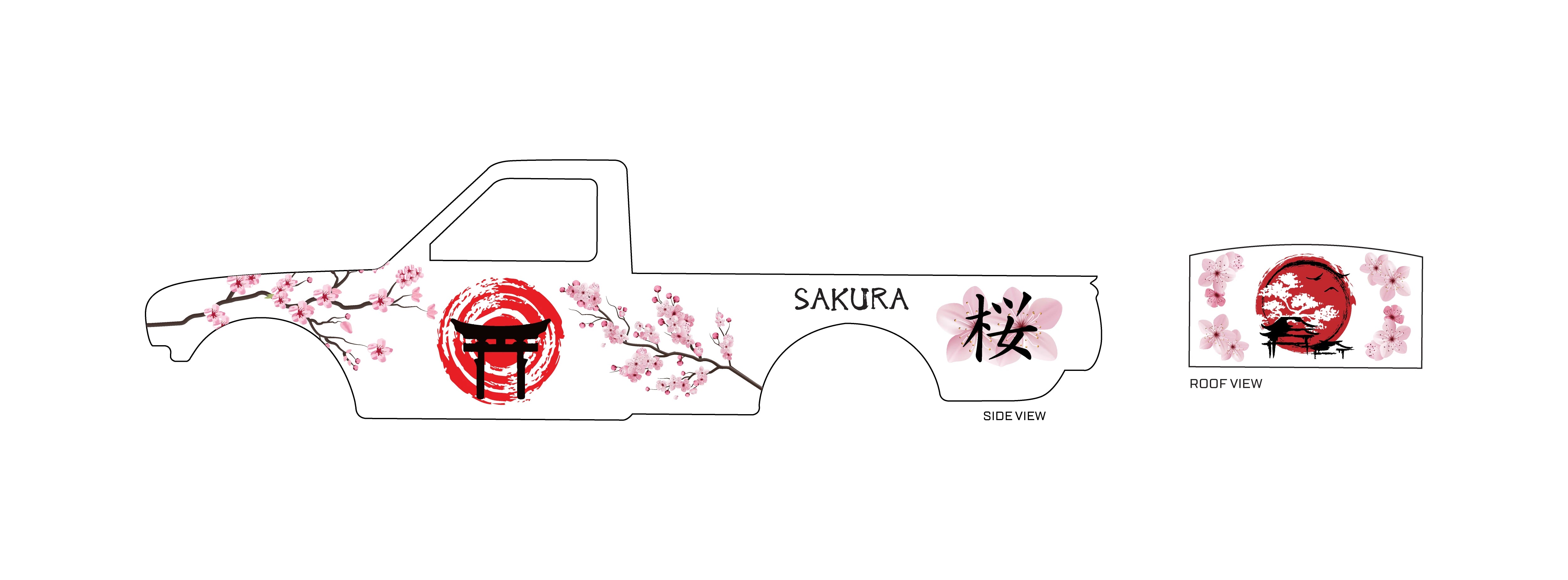 Sakura 01 design Car Decals – Diecast Car Sales